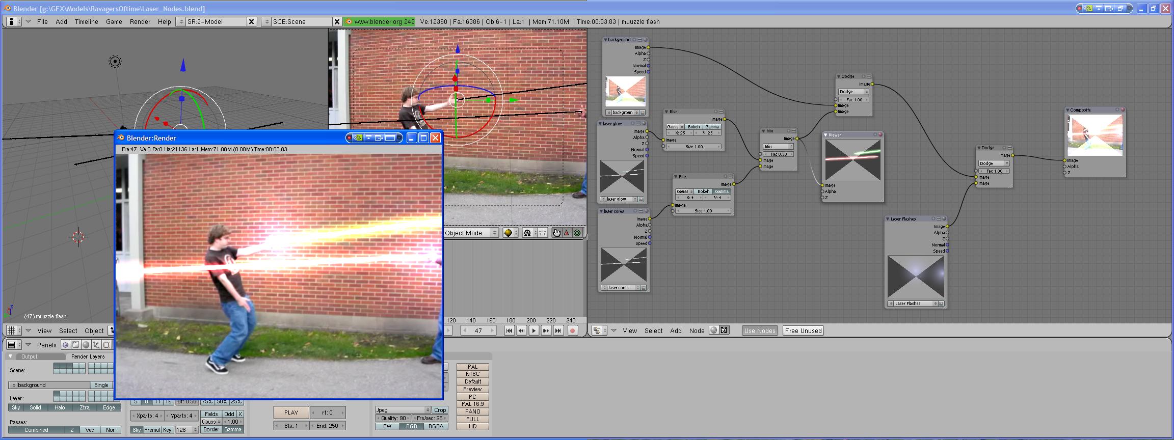 realistic lasers - Compositing and Post Processing - Blender Artists ...